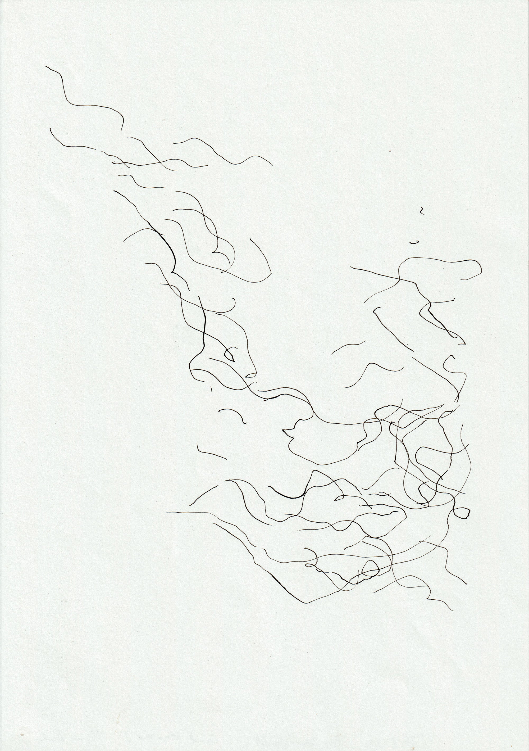 Caress | Ripple dip pen and ink line drawing – we are stardust